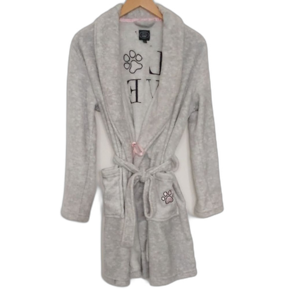 Laura Ashley | Intimates & Sleepwear | Womens Laura Ashley Gray Plush ...